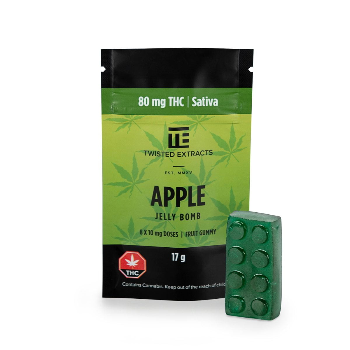 Apple Jelly Bomb (80mg THC) - Twisted Extracts