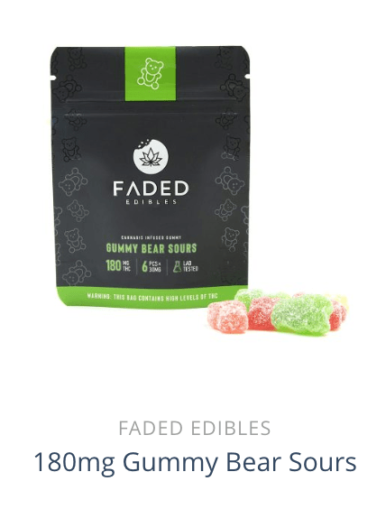 Faded Edibles THC Gummies 180mg - Faded Edibles